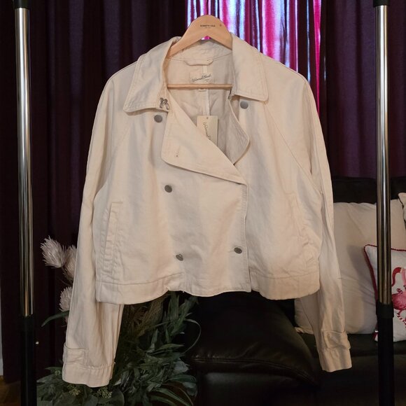 Universal Thread | Jackets & Coats | Denim Cropped Trench Jacket | Poshmark
